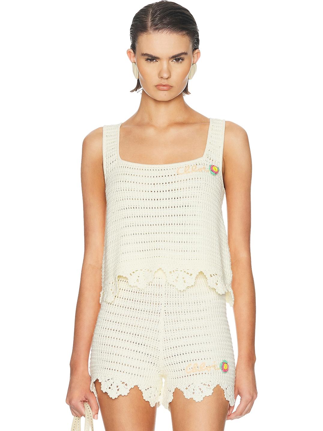 CHLOÉ Chloe Crochet Tank Top